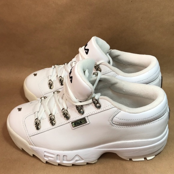 Fila | Shoes | Fila Mens White Leather Chunky Strada Boot Sneakers ...